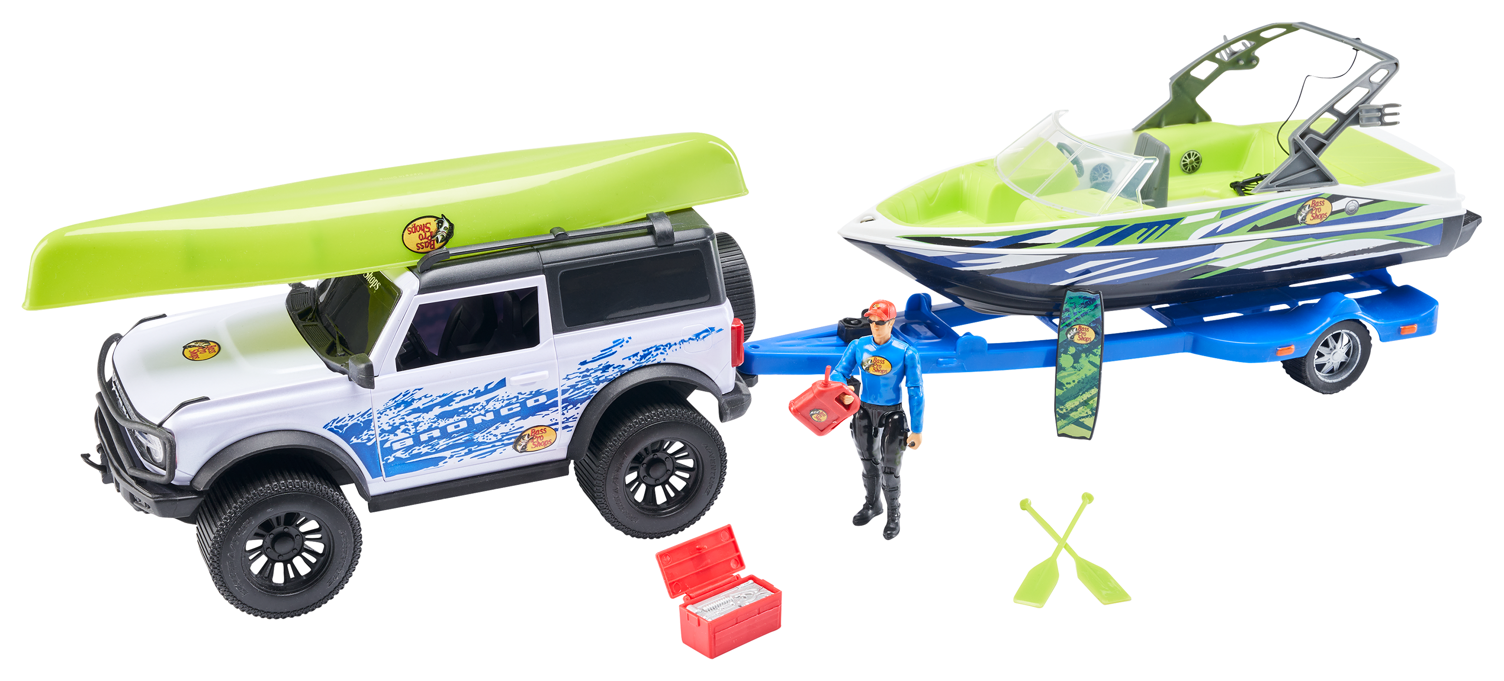 Bass Pro Shops Deluxe Ford Bronco Wake Boat Adventure Playset for Kids ...